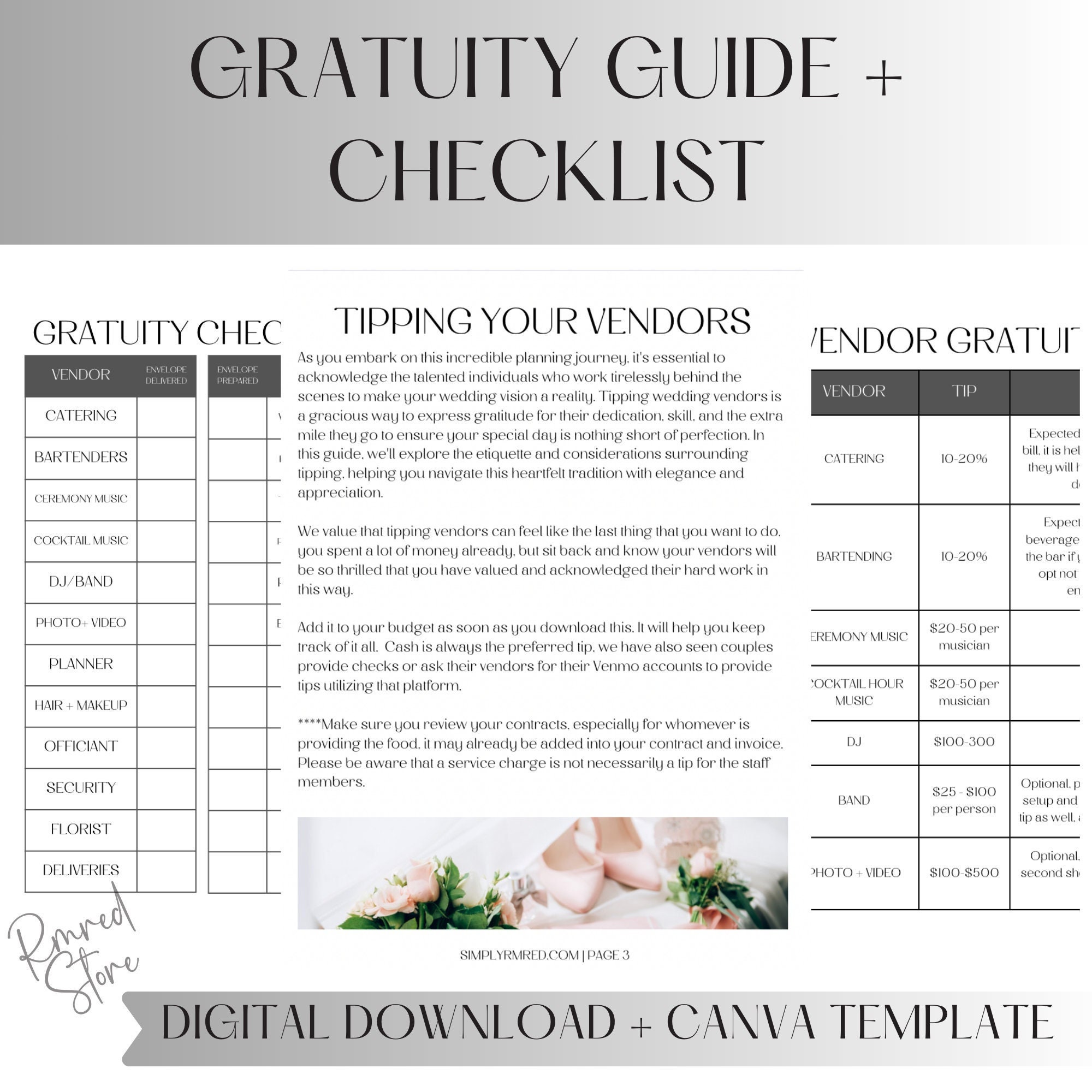 Wedding vendor tip cheat sheet | Beachweddingtips.com
