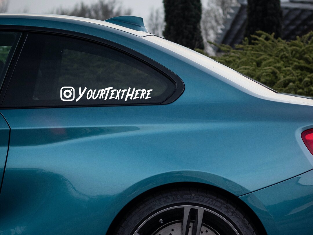 Personalised Instagram Handle Vinyl Sticker - Etsy