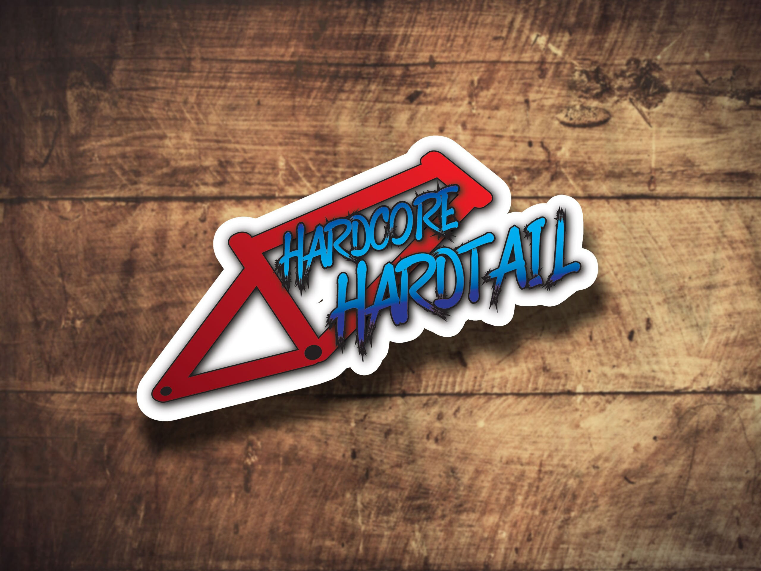 Hardcore Hardtail Die Cut Sticker Outline Cut Permanent Waterproof ...