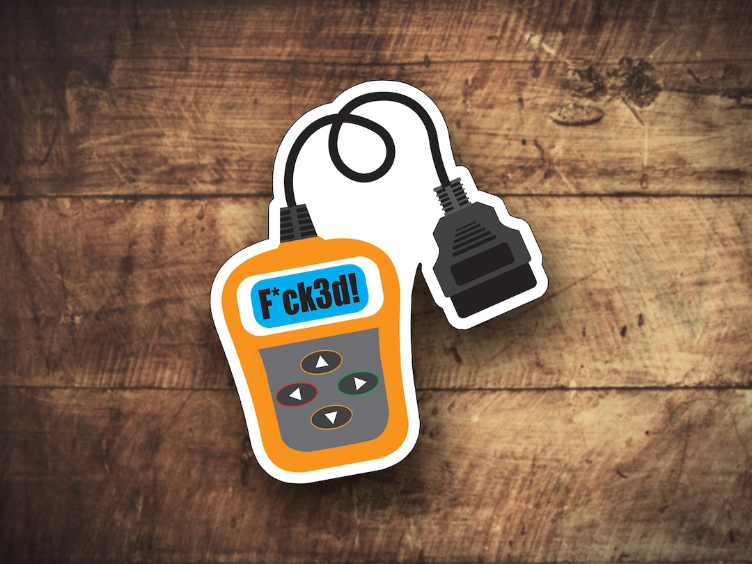 Diagnostic Scan Tool Die Cut Sticker - Outline Cut Permanent Waterproof ...