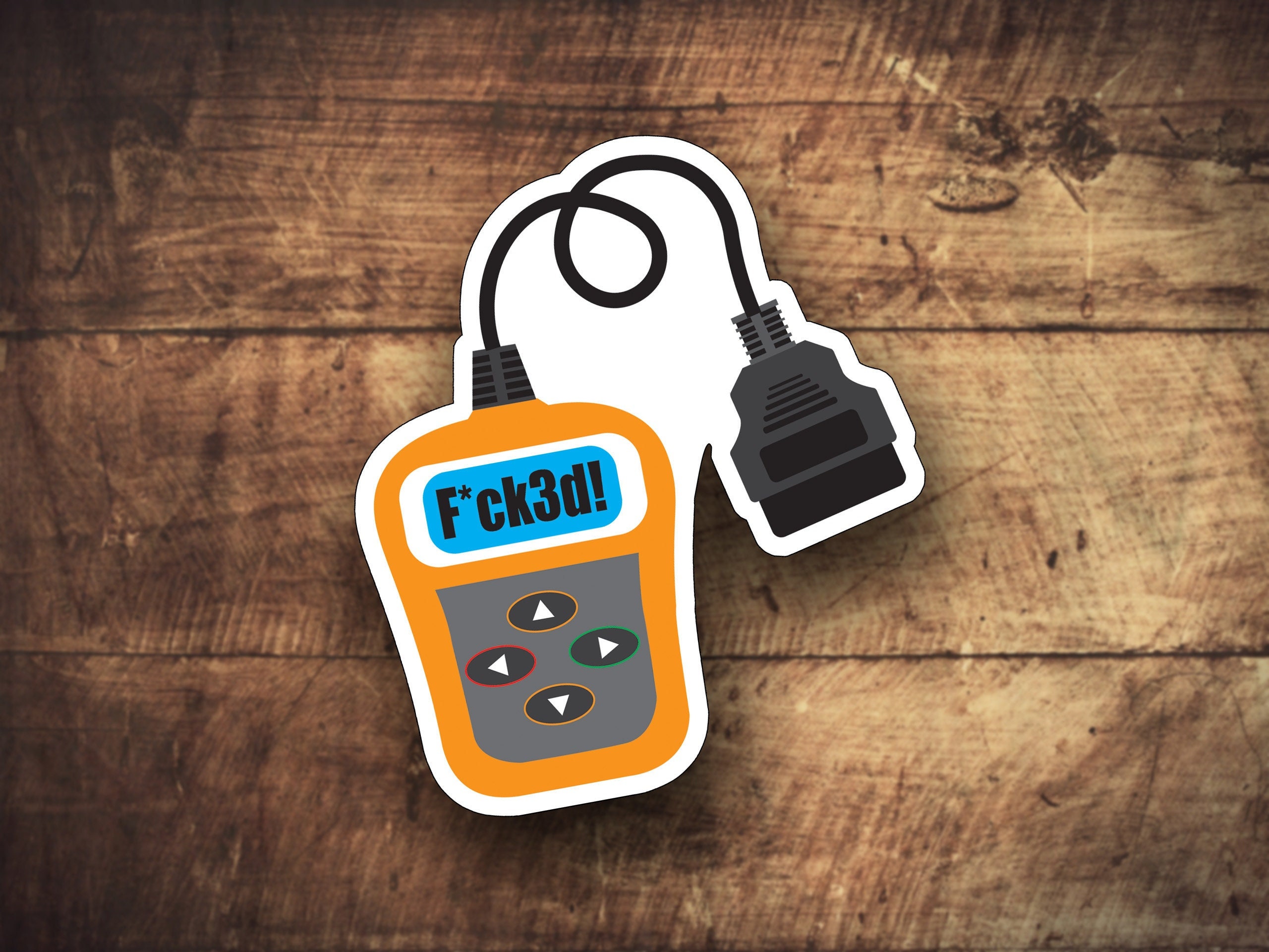 Diagnostic Scan Tool Die Cut Sticker - Outline Cut Permanent Waterproof ...