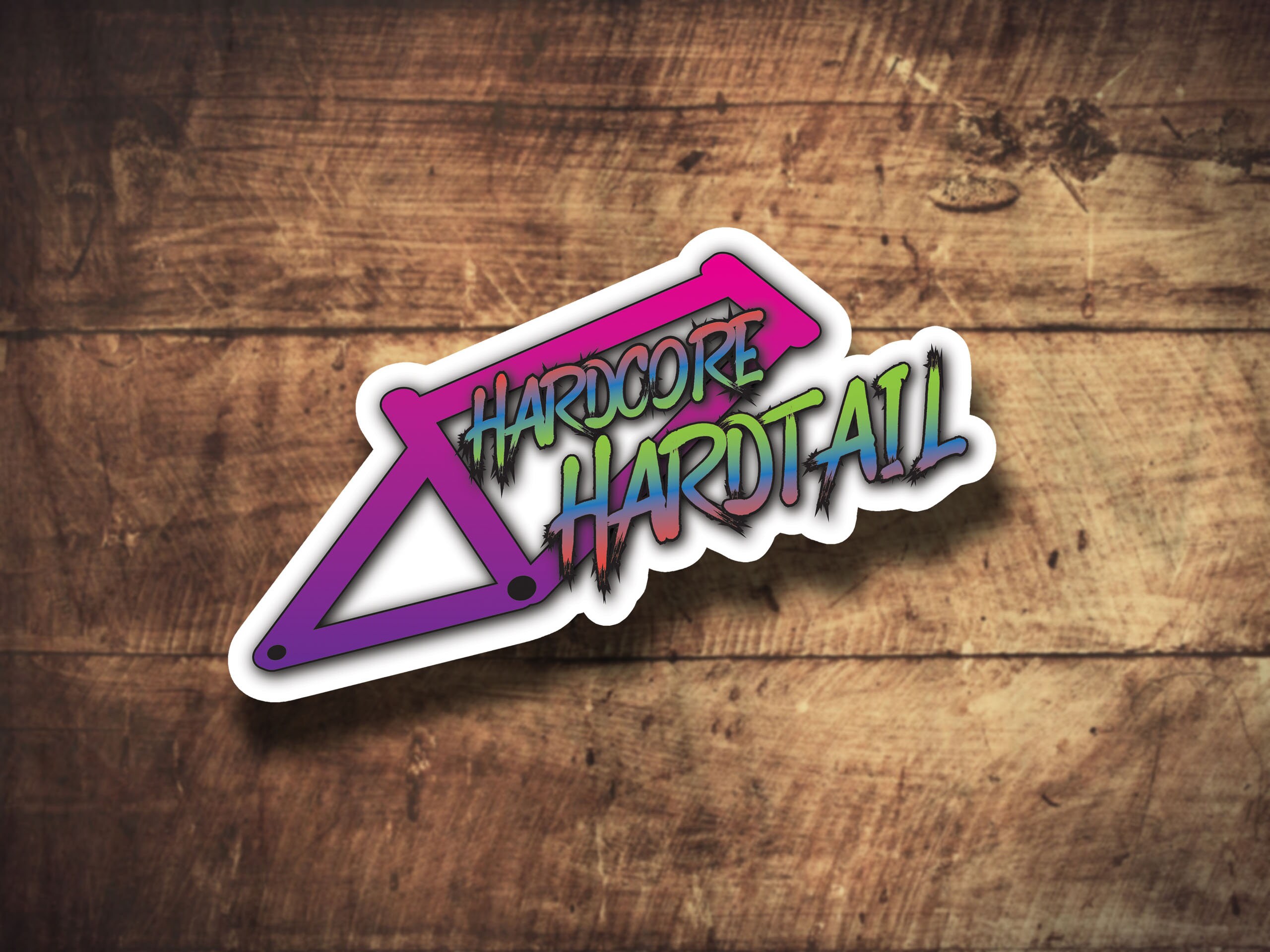 Hardcore Hardtail Die Cut Sticker – Waterproof Vinyl Decal - Etsy