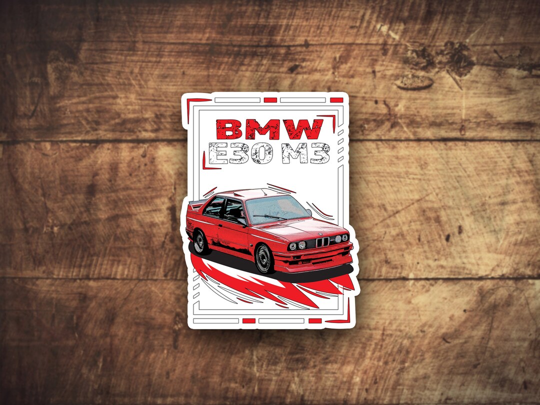 BMW E30 M3 Die Cut Sticker Outline Cut Permanent Waterproof - Etsy