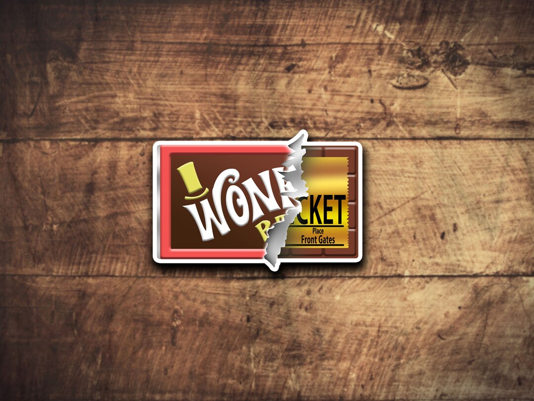Wonka Bar Die Cut Sticker - Outline Cut Permanent Waterproof Vinyl ...