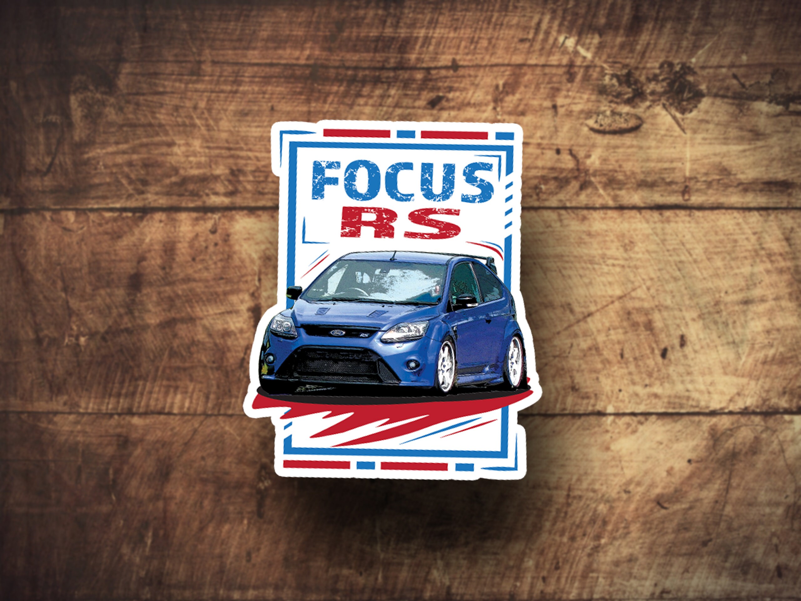 Ford Focus RS Die Cut Sticker Outline Cut Permanent Waterproof Vinyl ...