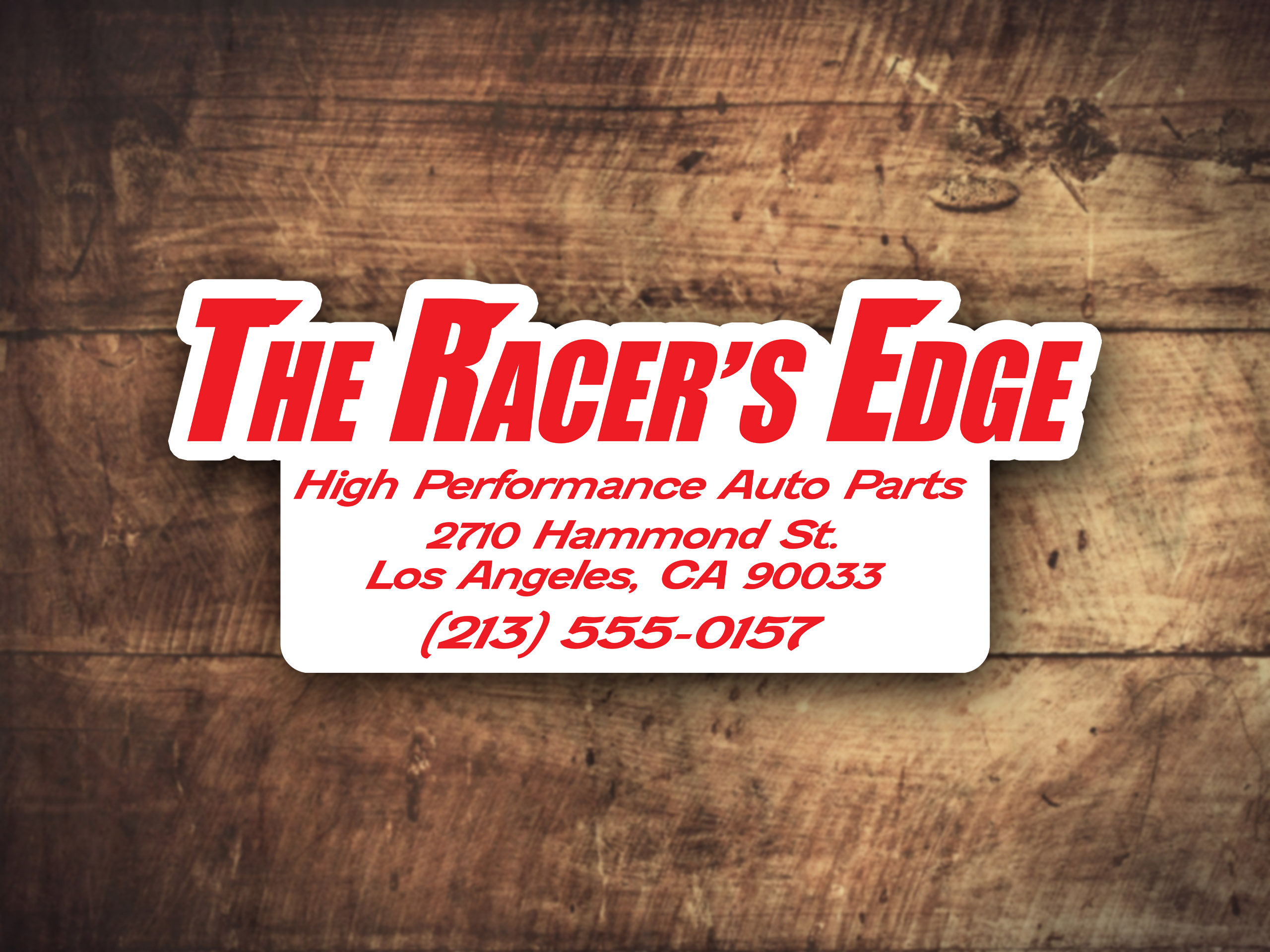 The Racer's Edge - Outline Cut Permanent Waterproof Vinyl Decal Custom ...
