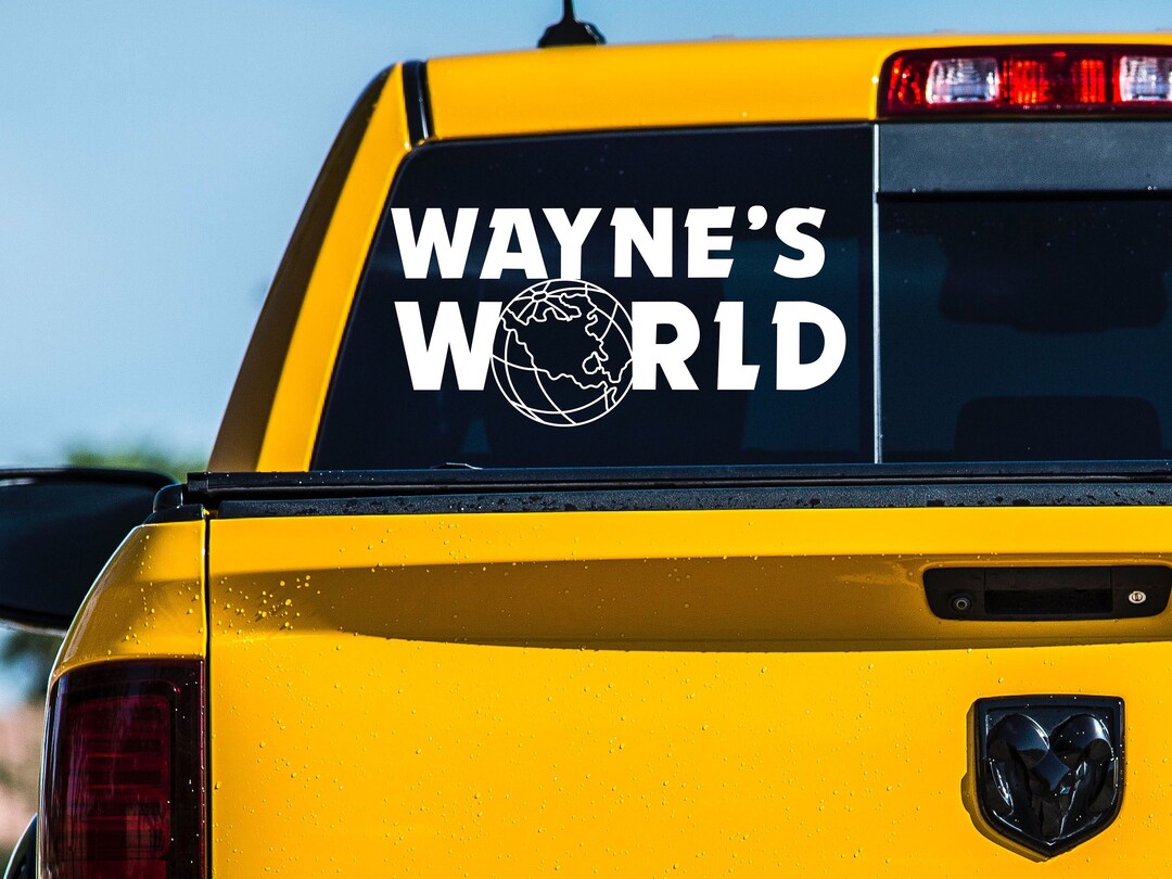Wayne's World Decal Sticker - Vinyl Lettering/ Text/ Name/ Business ...