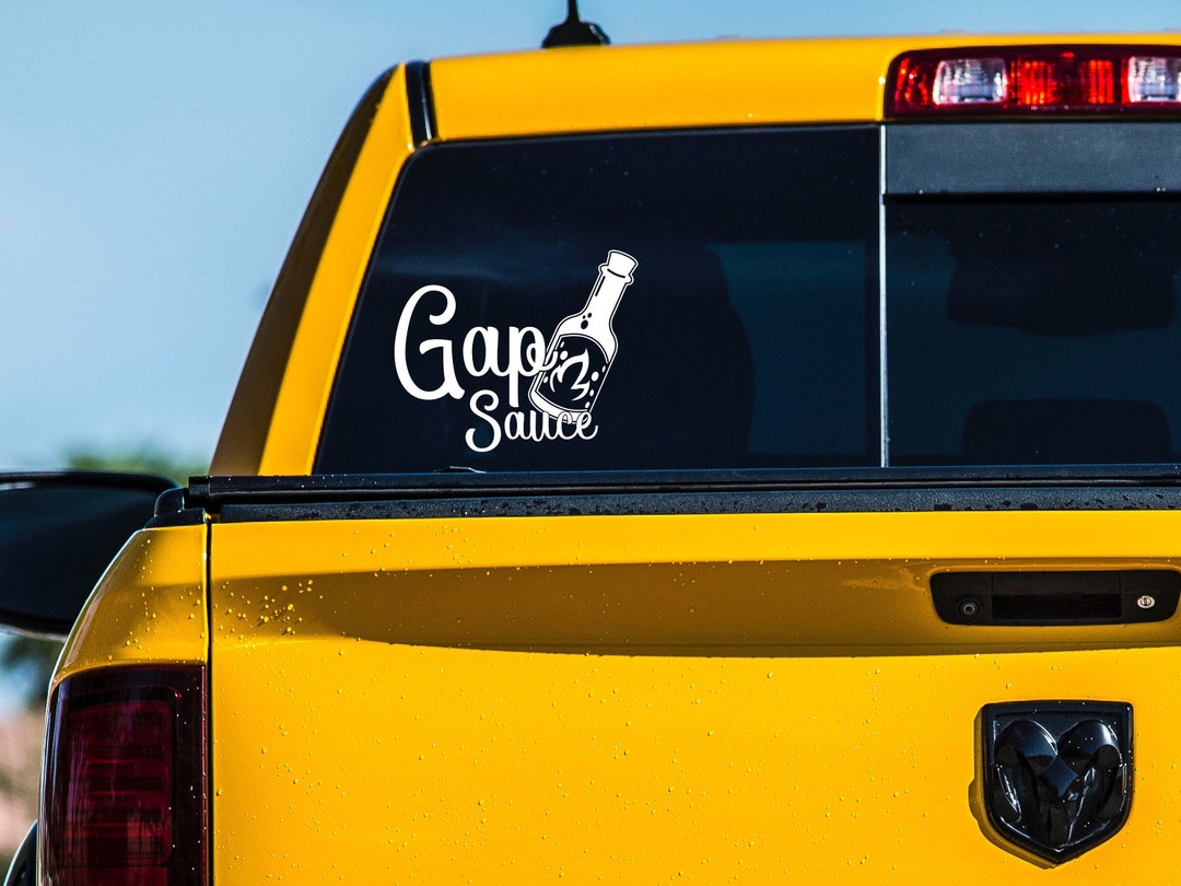 Gap Sauce Decal Sticker - Vinyl Lettering/ Text/ Name/ Business/ Label ...