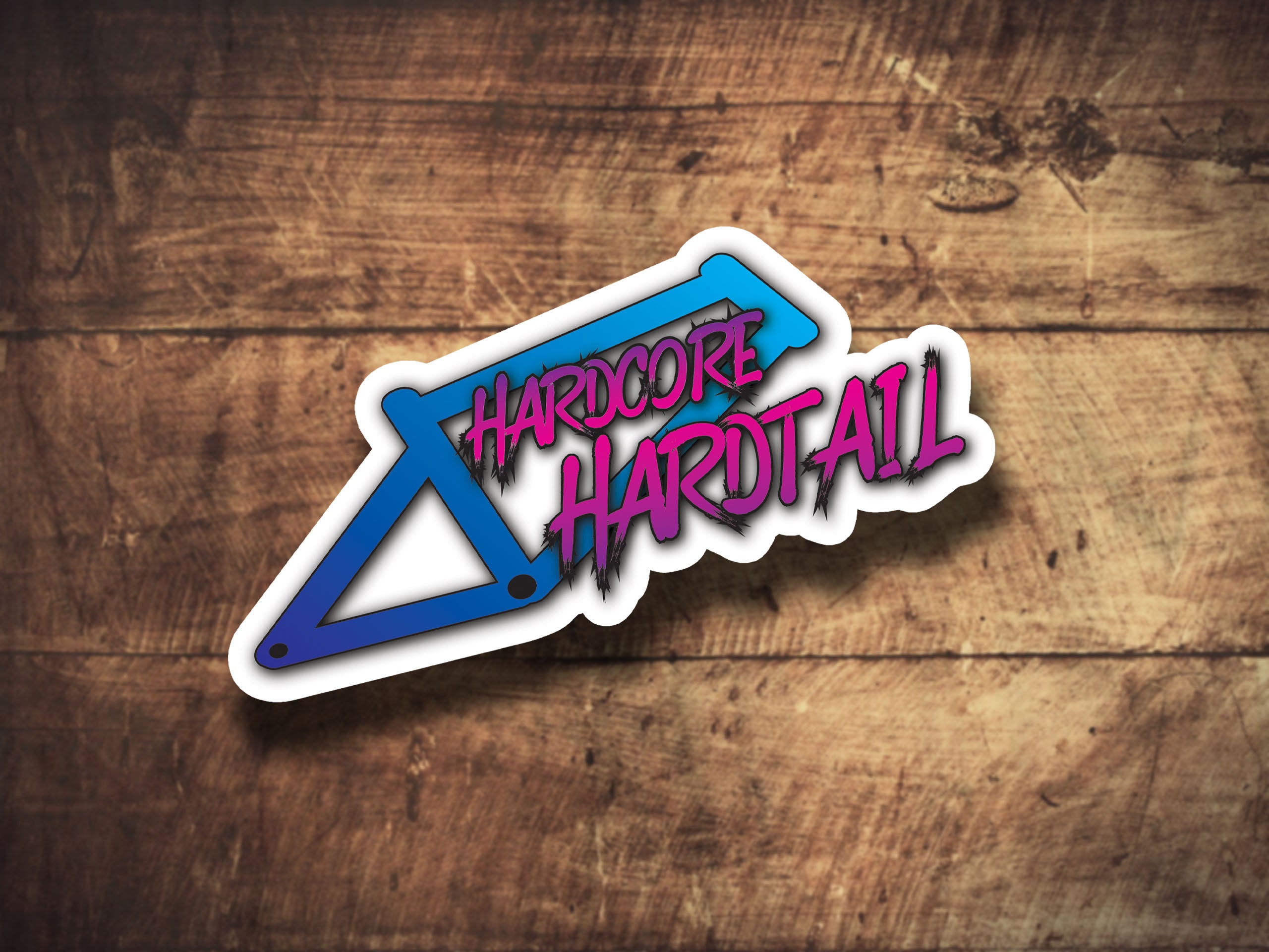 Hardcore Hardtail Die Cut Sticker – Waterproof Vinyl Decal - Etsy