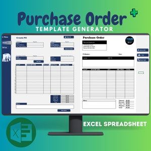 Purchase Order Generator | PO Template | Purchase Order Form |order ...
