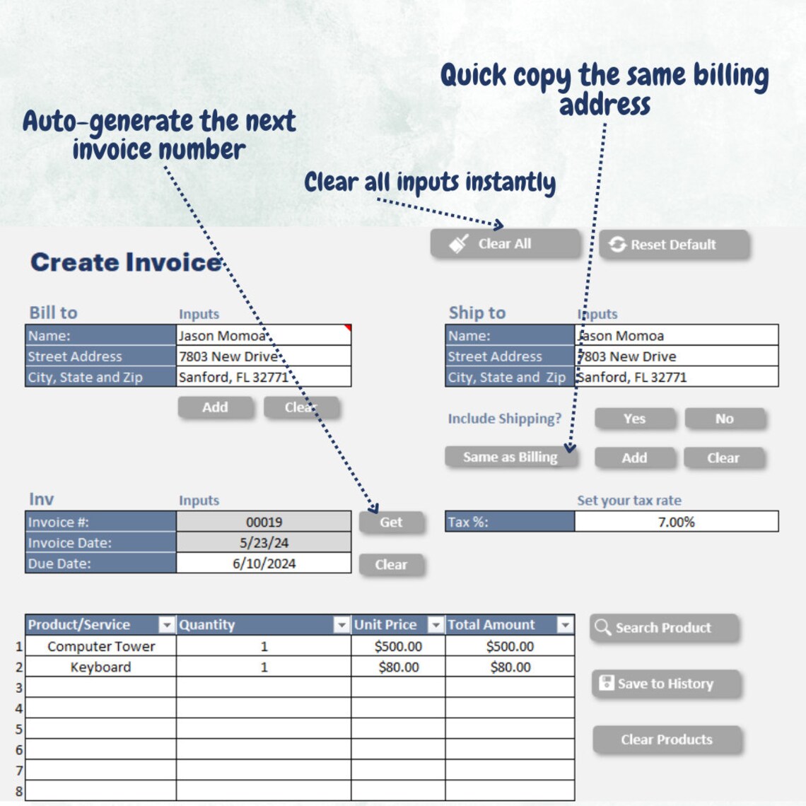 Advance Invoice Generator, Invoice Template & Tracker | Invoice Manager ...