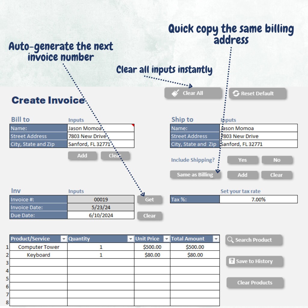 Advance Invoice Generator, Invoice Template & Tracker | Invoice Manager ...