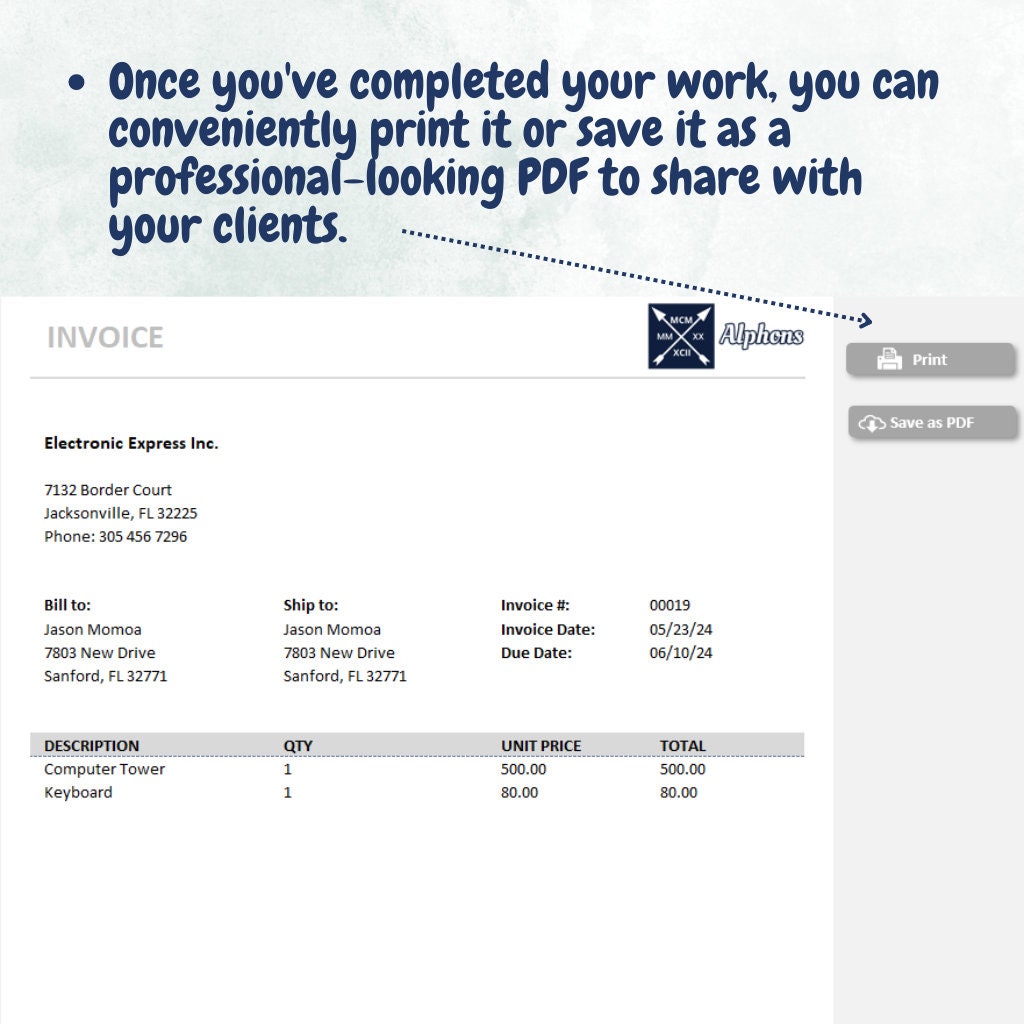 Advance Invoice Generator, Invoice Template & Tracker | Invoice Manager ...