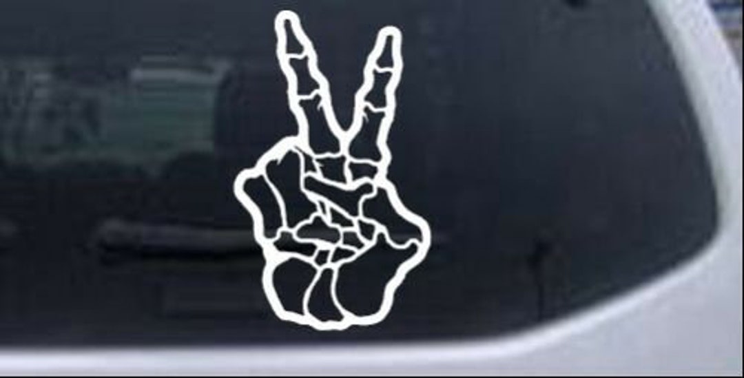 Skeleton Peace Sign Decal Sticker for Your Car Truck SUV Van - Etsy
