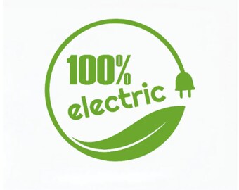 Electric Car Sticker - Etsy