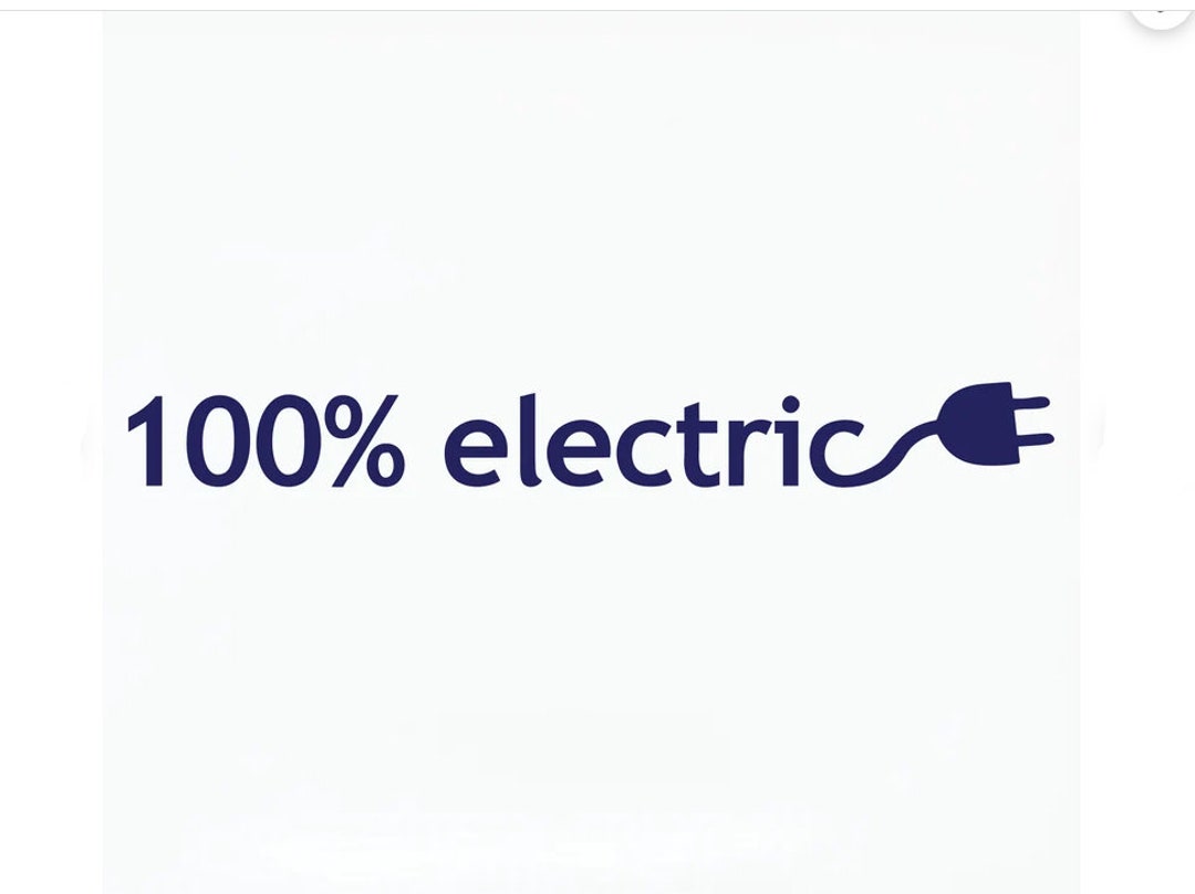 100% Electric Decal Sticker for Your Car Truck SUV EV Vehicle - Etsy