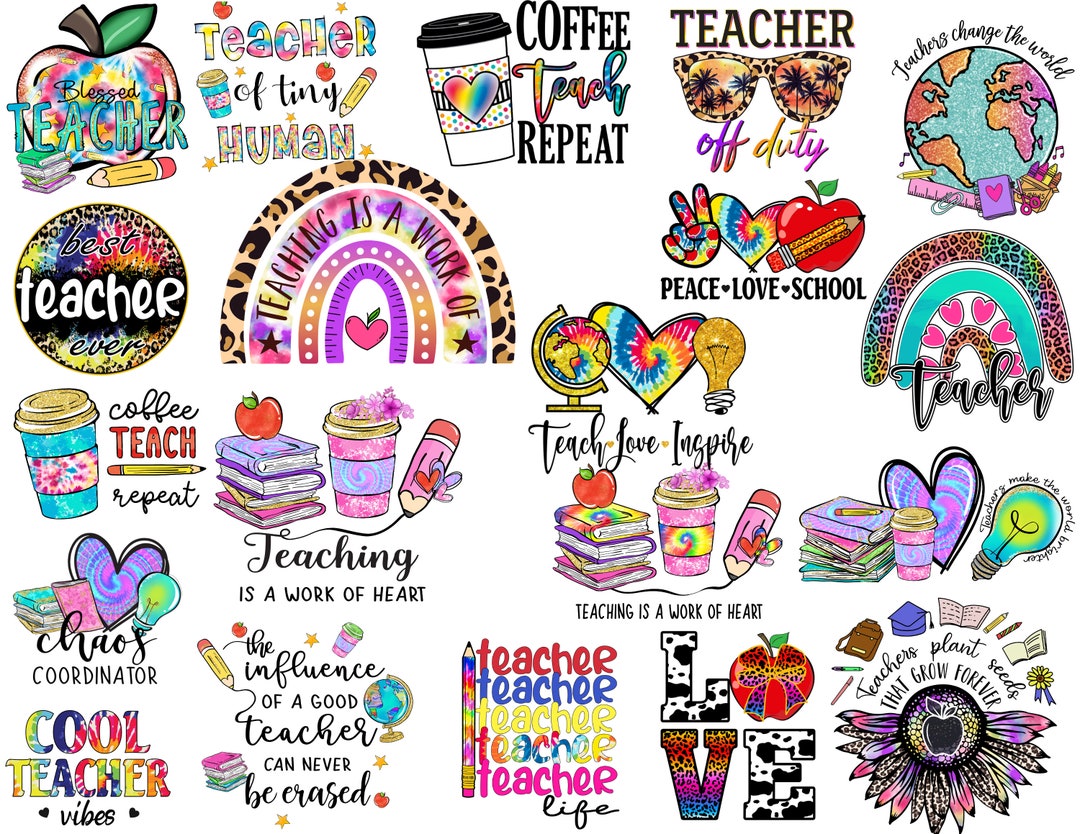 Teacher PNG Downloads - Teaching PNG Downloads - Sublimations - Sticker ...