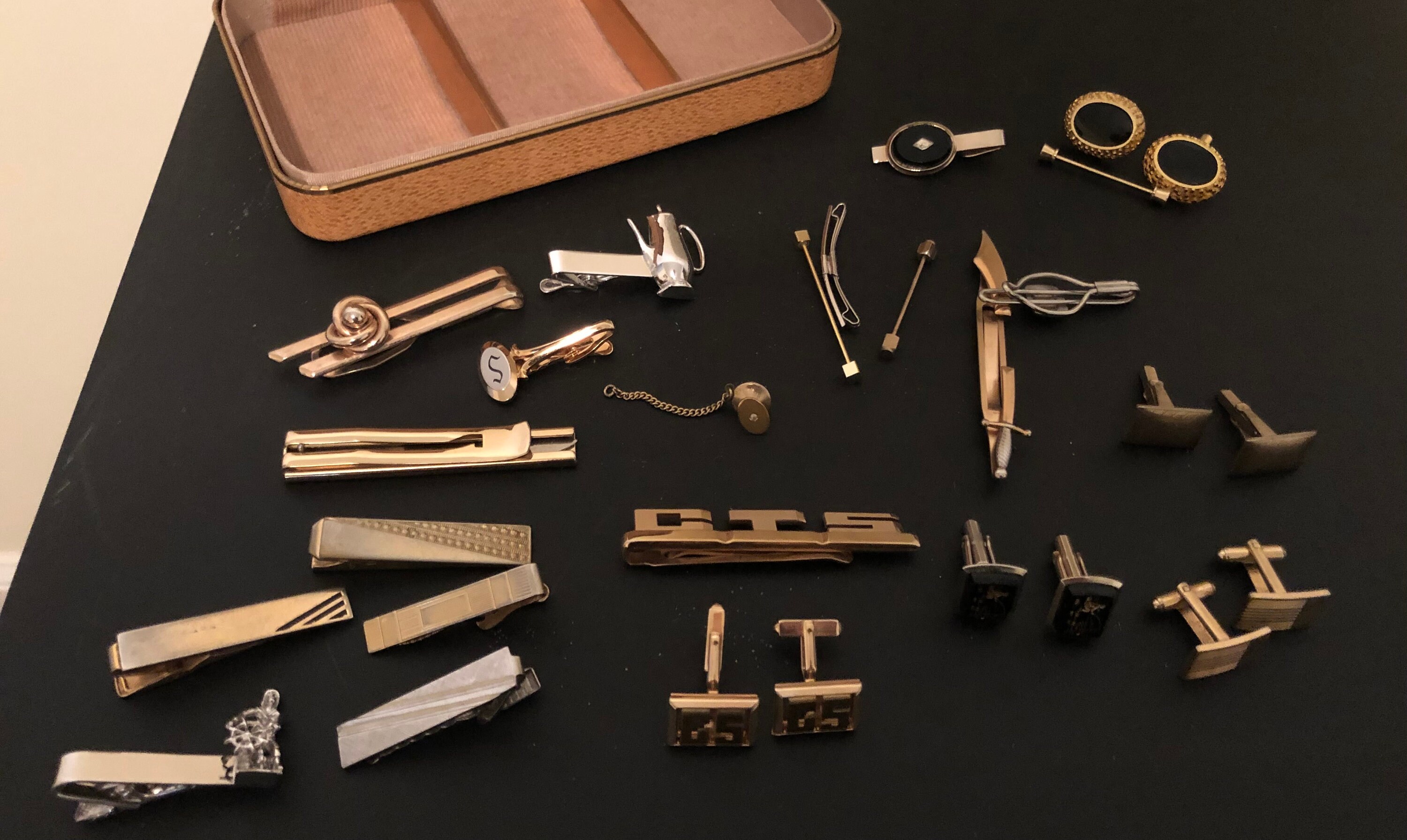 Vintage Cuff Links and Tie Clips - Etsy