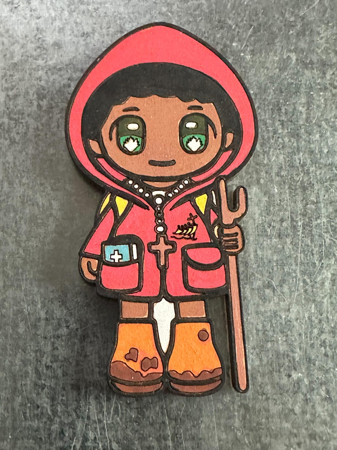 Hand Painted Wooden Luce's Friend, "fe" Figure | Fridge Magnets ...