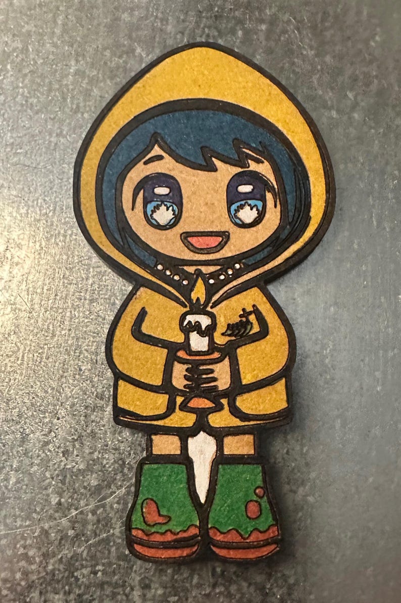 Hand Painted Luce With Candle Fridge Magnet: Catholic Gift - Etsy