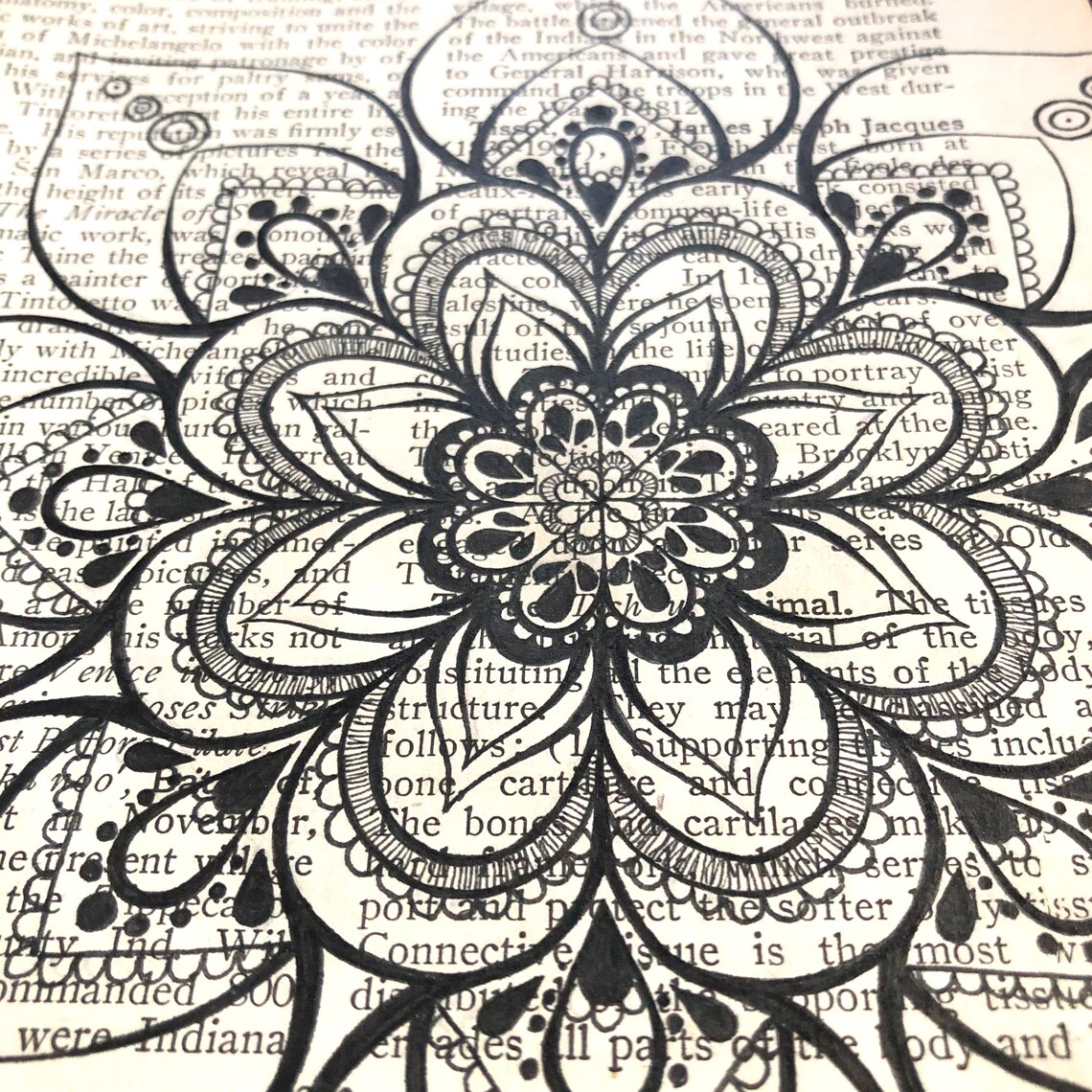 Mandala: Original Pen and Ink Drawing - Etsy