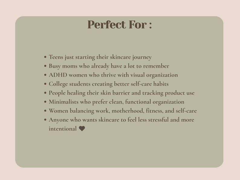 Daily Skincare Routine Tracker, ADHD Self Care Checklist for ...