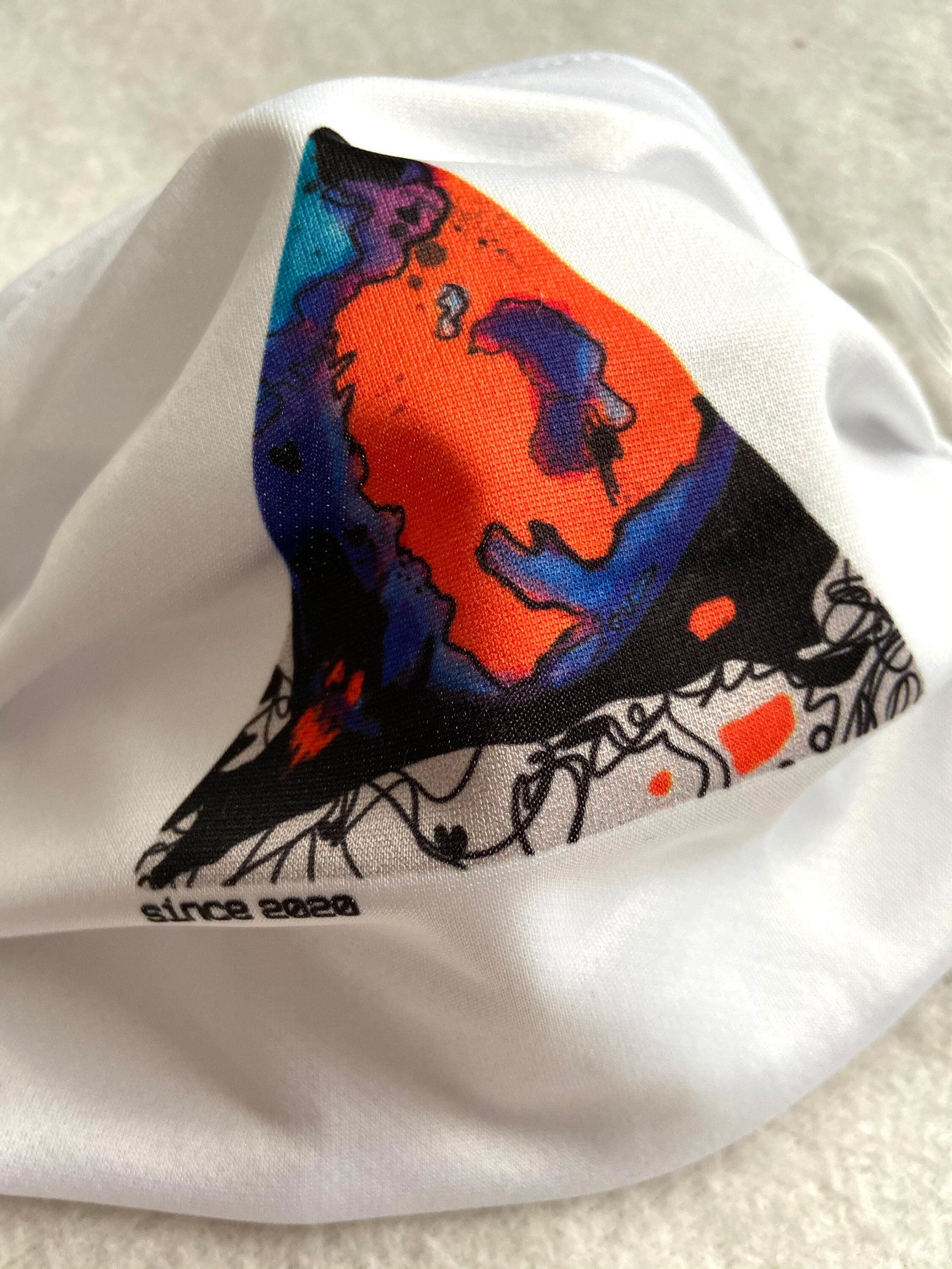 Face Mask Skizzy Stuff Abstract Since 2020 Print | Etsy