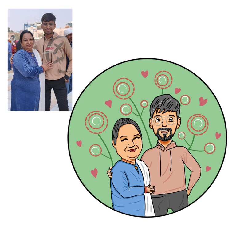 Custom Cartoon Caricature Cartoon Picture Digital Art - Etsy