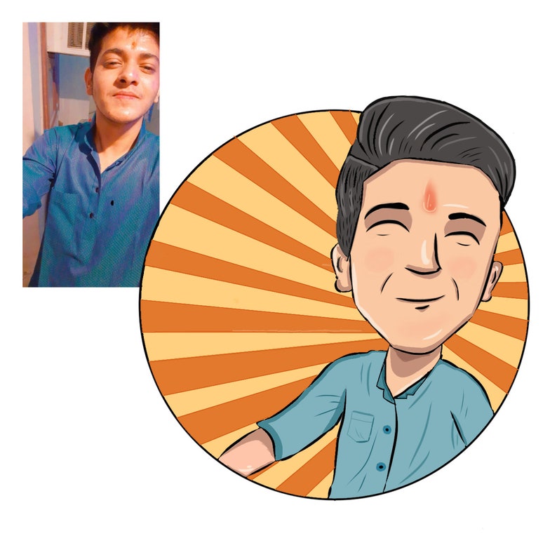 Custom Cartoon Caricature Cartoon Picture Digital Art - Etsy