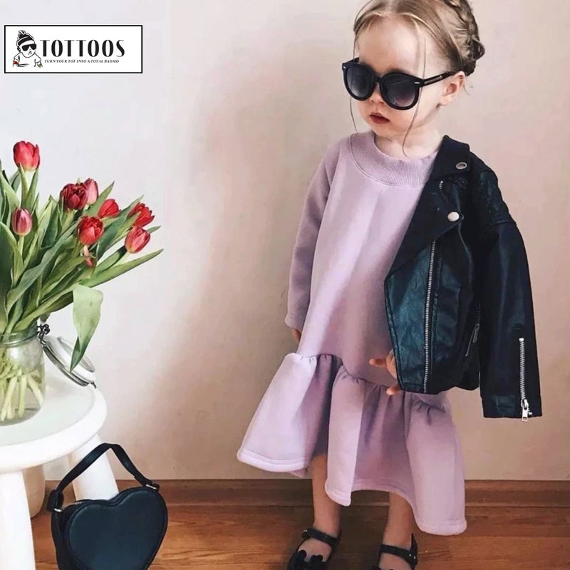 Kids Girls Leather Jacket - Etsy