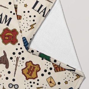 Personalized Wizard Baby Blanket Wizard Nursery Wizard Bedding Magical ...