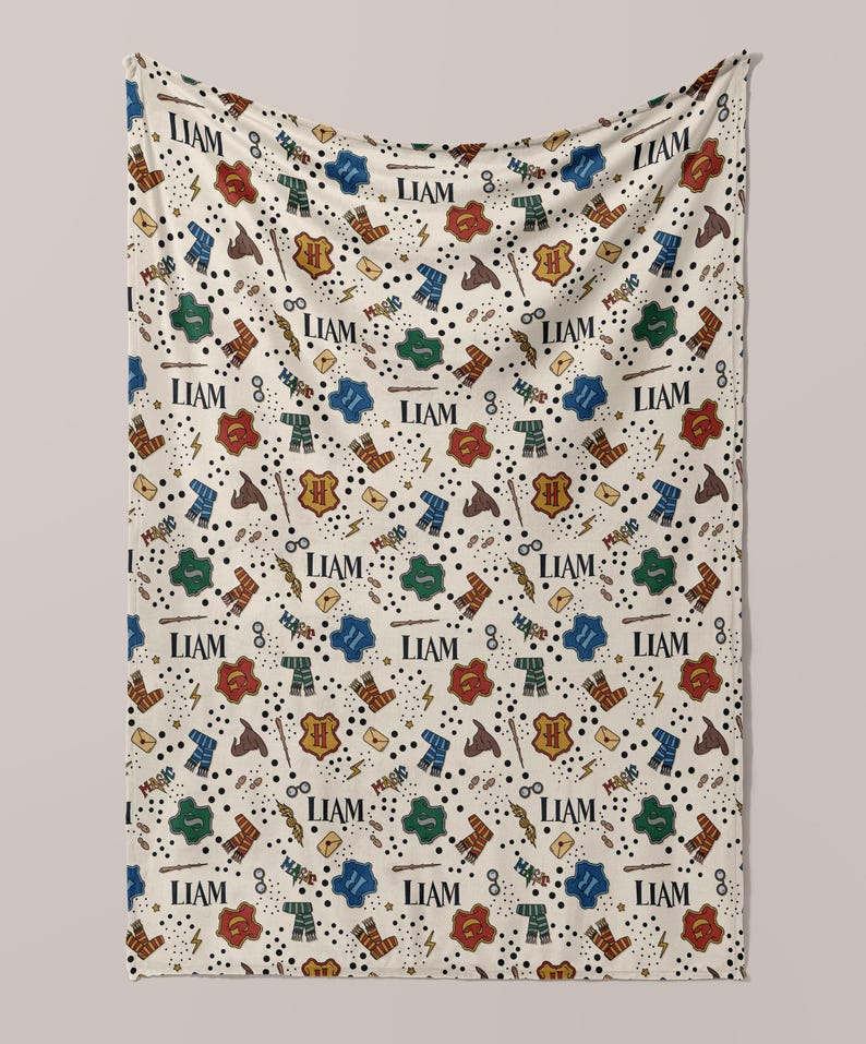 Personalized Wizard Baby Blanket Wizard Nursery Wizard Bedding Magical ...