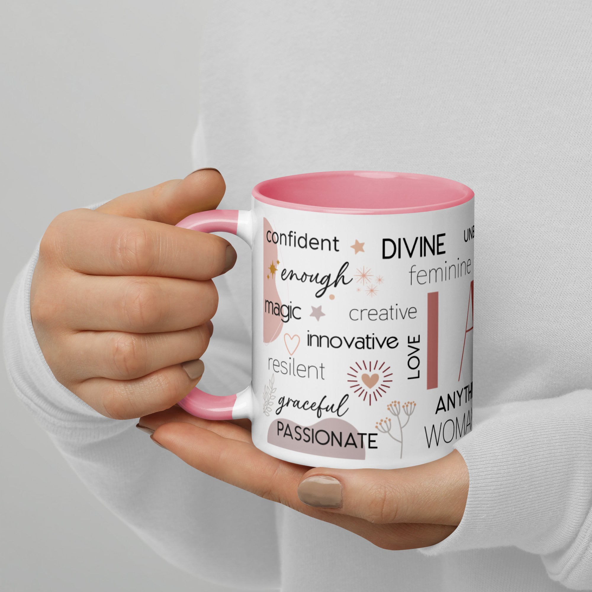 Empowering 'be Yourself' Mug Floral Design, Inspirational Quote, 11oz ...