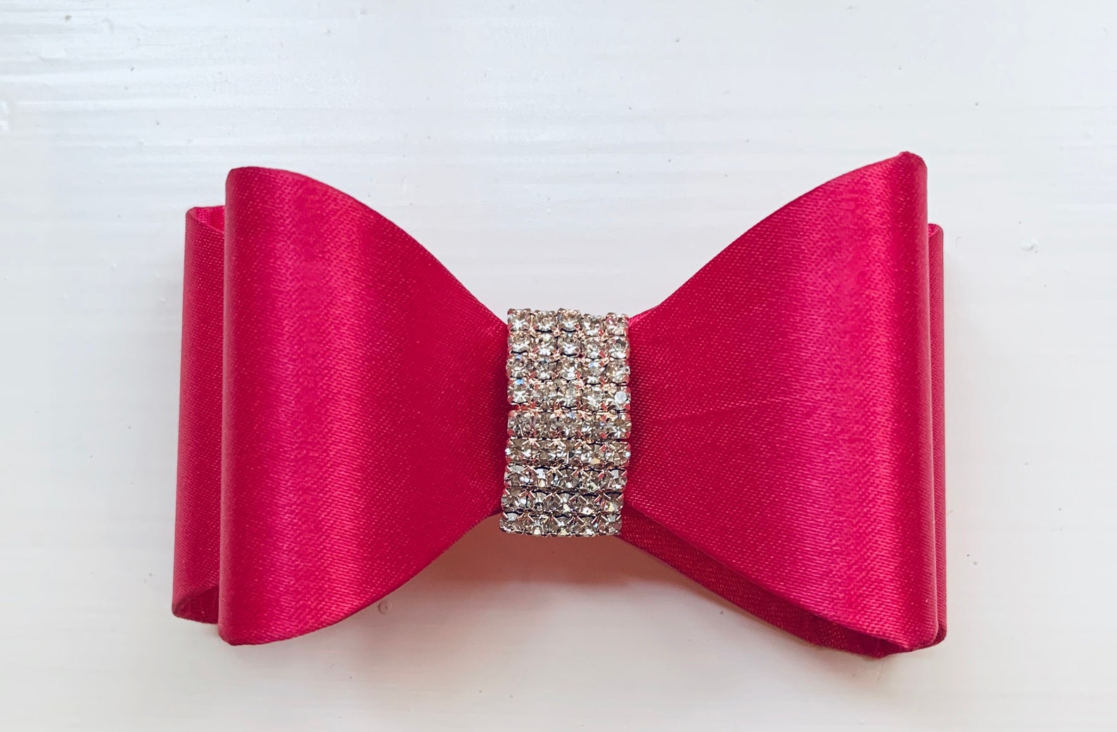 Beautiful sparkly satin grey bow | Etsy