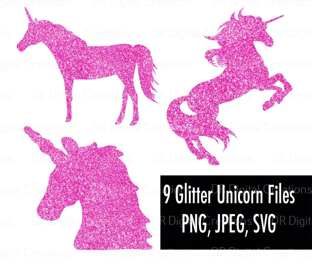 Glitter Unicorn Clipart Bundle Unicorn Svg Bundle Unicorn - Etsy