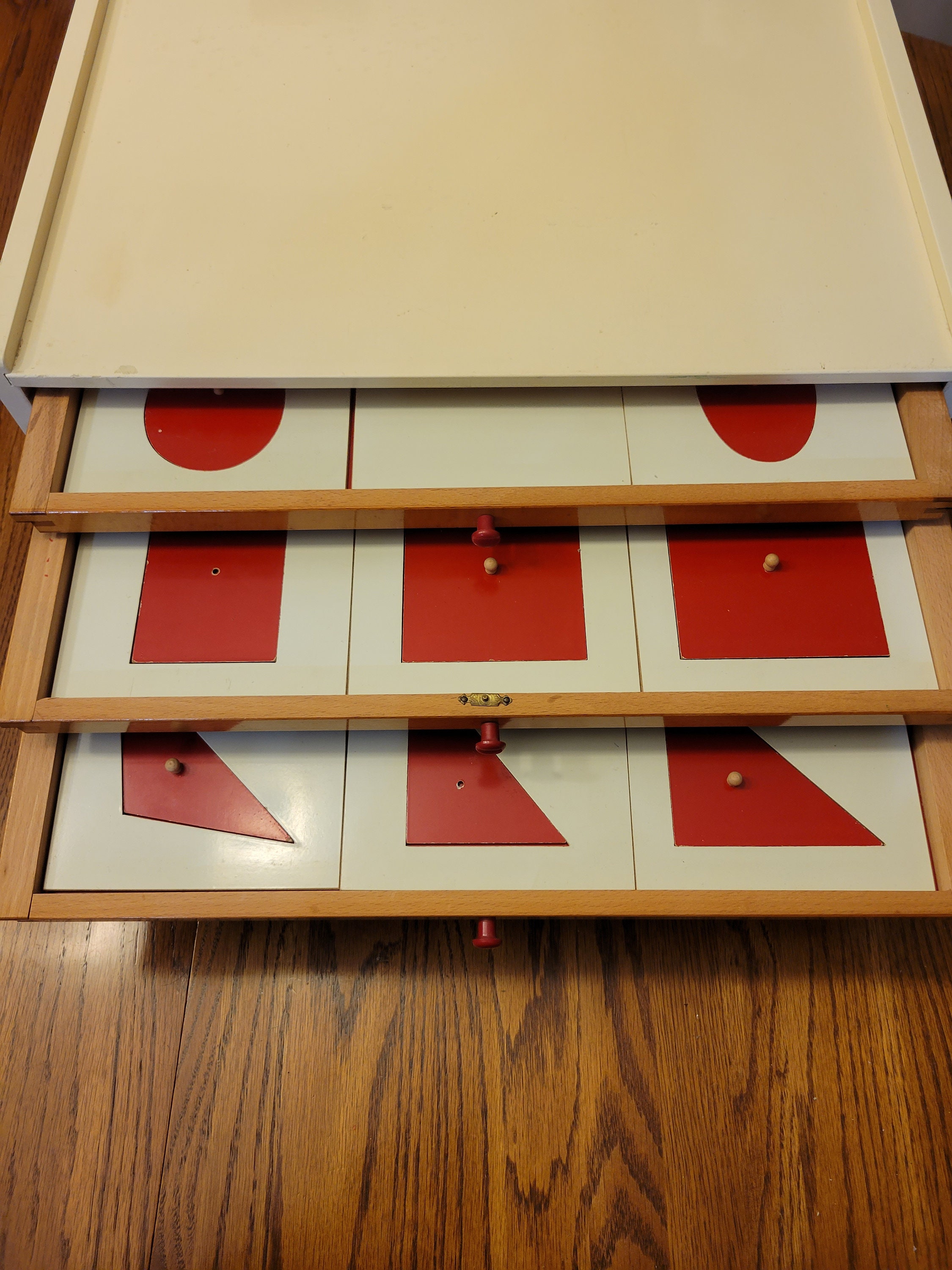 Large Math Montessori Drawer Set Montessori Shapes Cabinet - Etsy