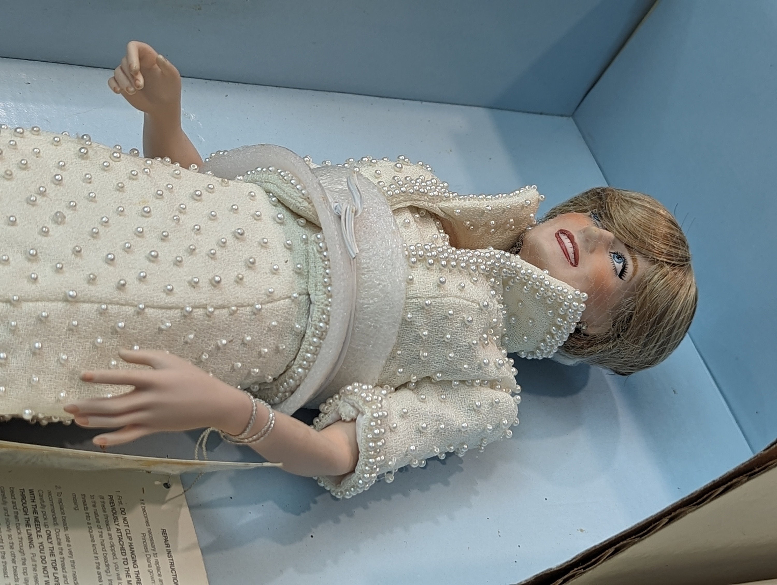 Franklin Mint Princess Diana Doll Vintage Porcelain Wedding - Etsy