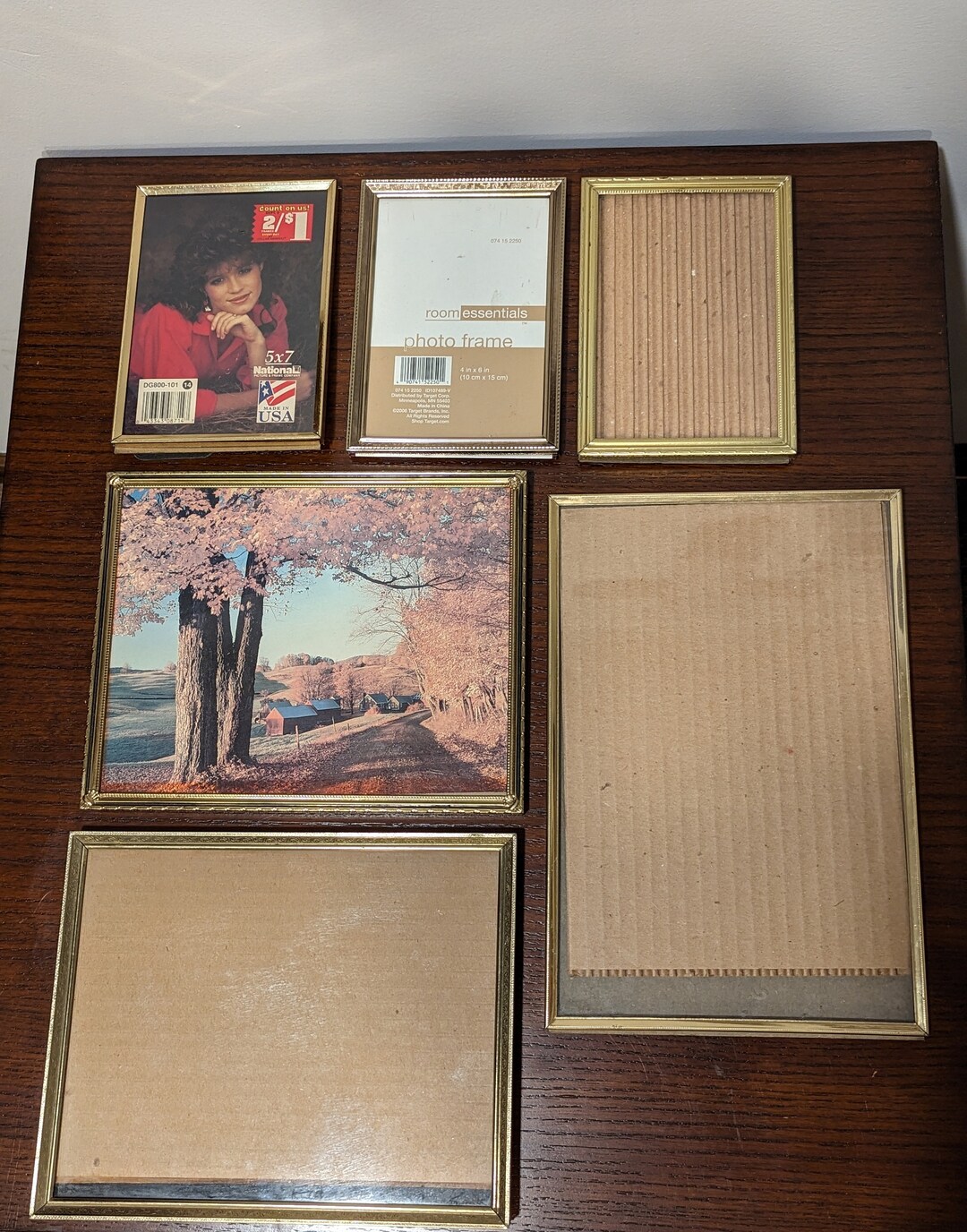 Ornate Brass Picture Frame Set, Gold Accent Frames, Set of 6 - Etsy