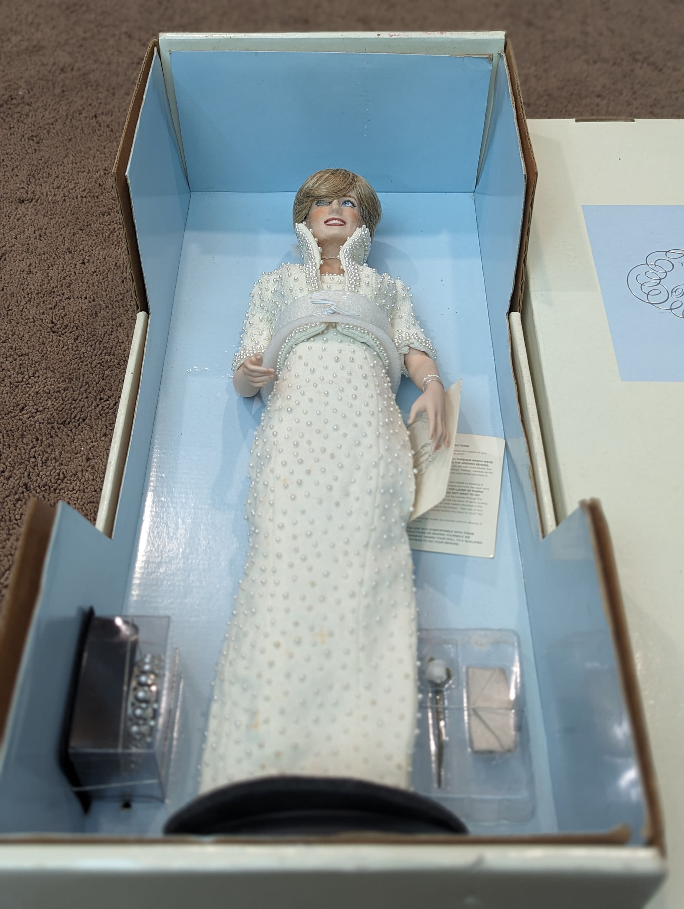 Franklin Mint Princess Diana Doll Vintage Porcelain Wedding - Etsy