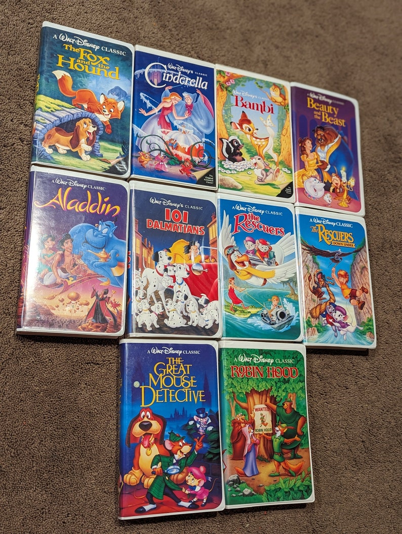 Classic VHS Disney Black Diamond Tapes, Clamshells Excellent Condition ...