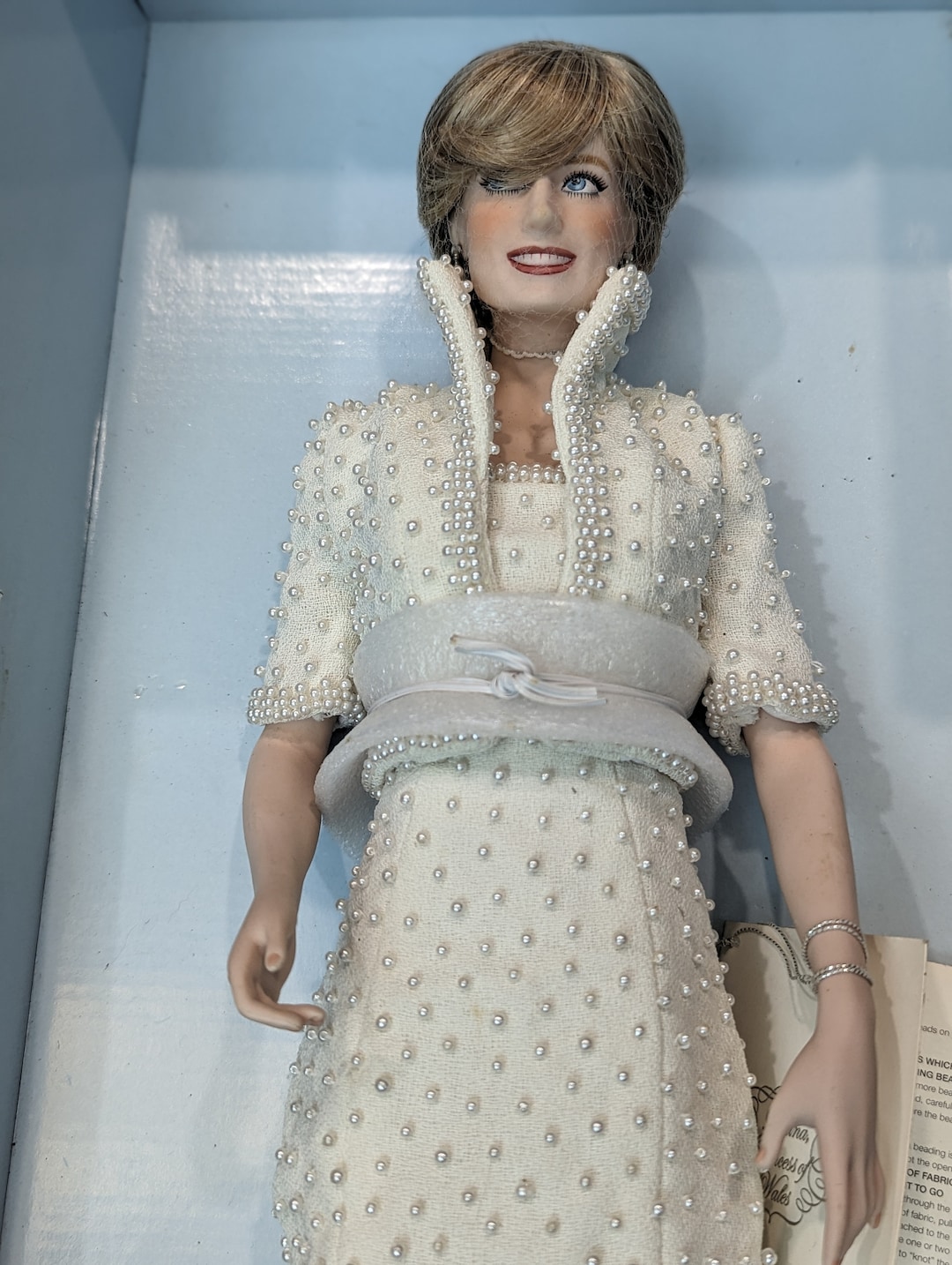 Franklin Mint Princess Diana Doll, Vintage Porcelain Wedding Bride Lady ...