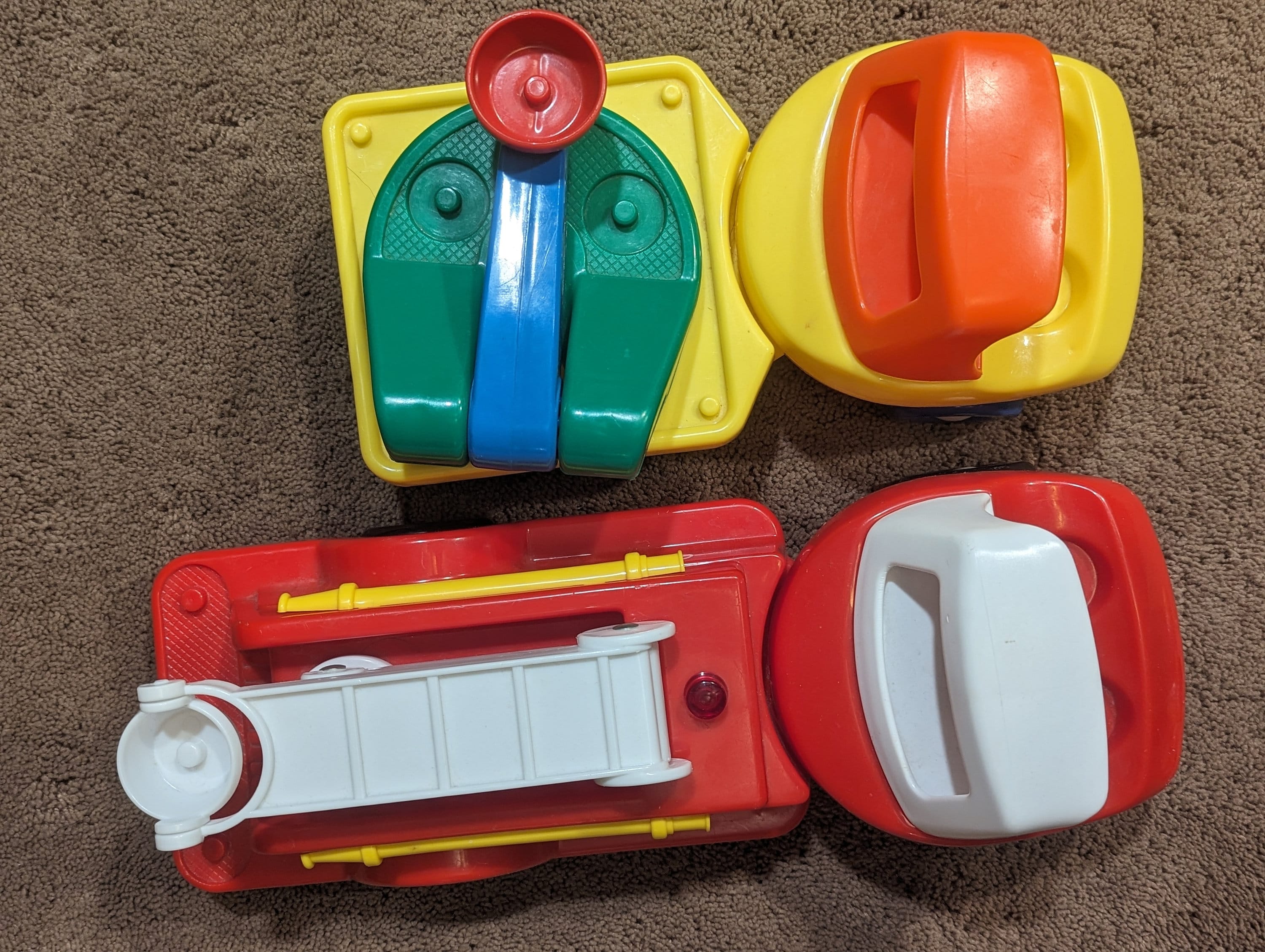 Vintage Little Tikes Firetruck and Crane Set, 1980s Little Tikes ...