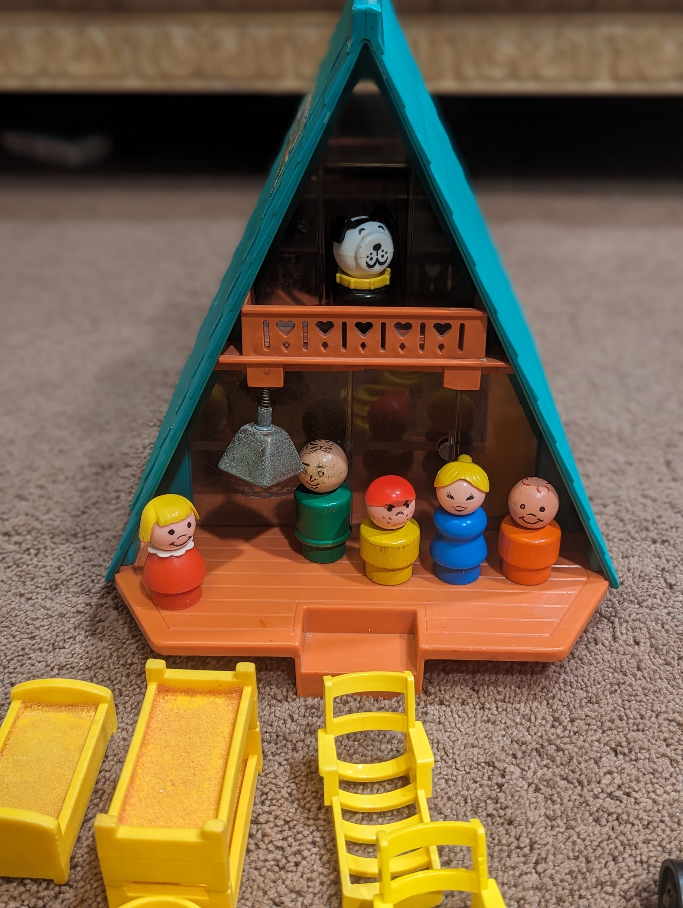 Vintage Fisher Price a Frame House and - Etsy