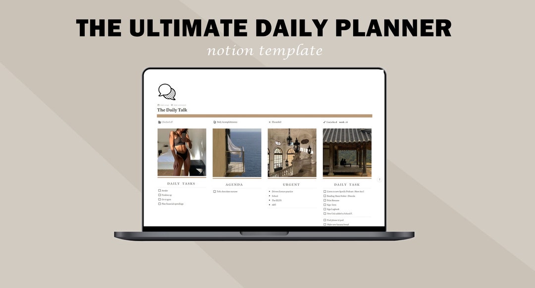 ULTIMATE DAILY PLANNER Notion Template - Etsy
