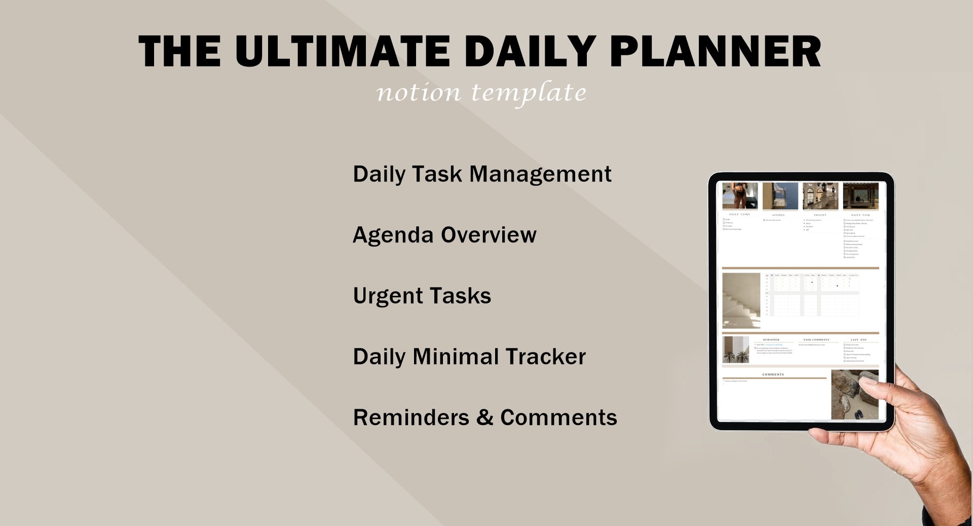 ULTIMATE DAILY PLANNER Notion Template - Etsy
