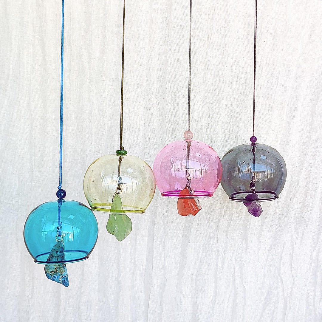 Zen Collection Furin, Traditional Handmade Japanese Glass Wind Chimes ...