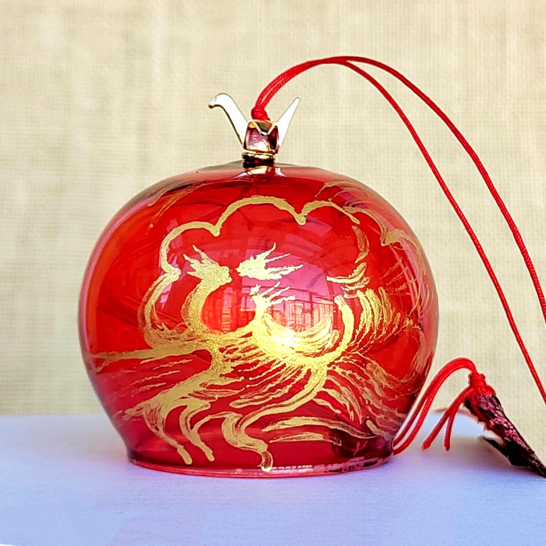 Kami-kaze (shinto Wind God) Furin, Traditional Japanese Glass Wind ...