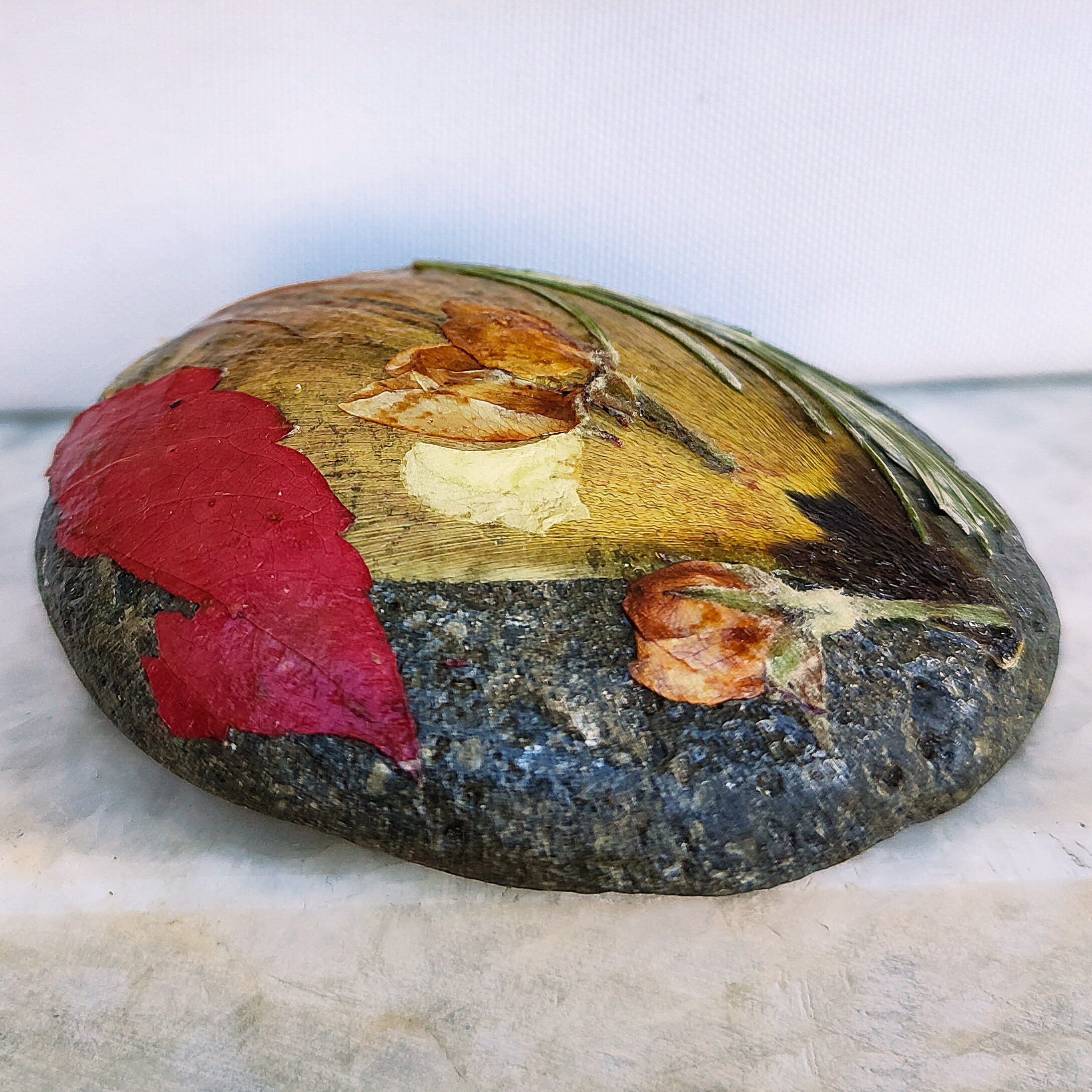 Pressed Flower Rock Paperweights. Home Decor. Herbarium Ornaments - Etsy