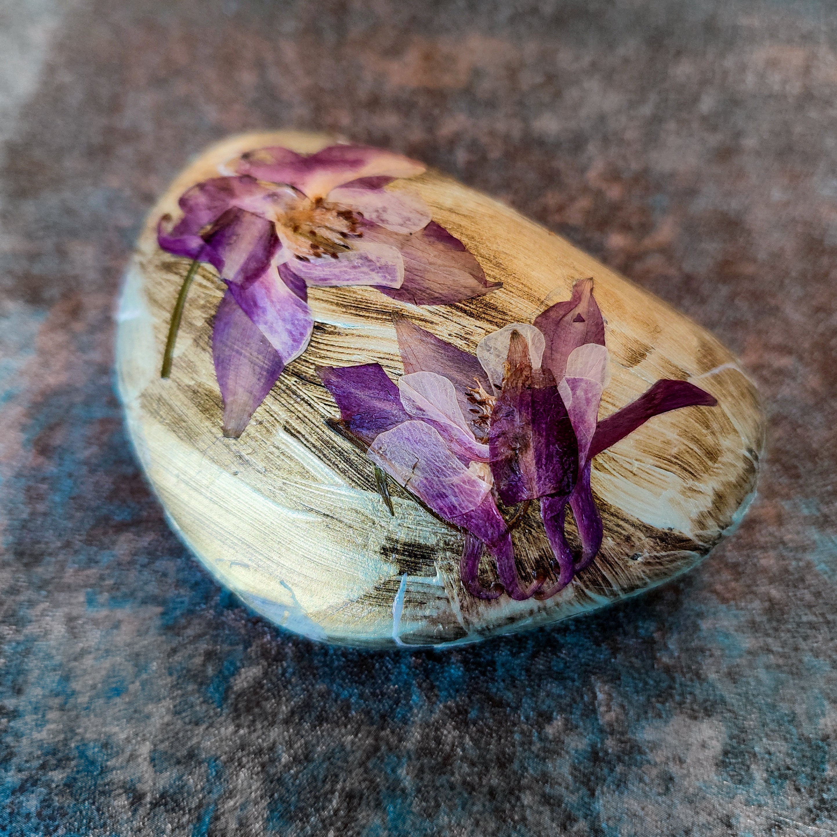 Pressed Flower Rock Paperweights. Home Decor. Herbarium Ornaments - Etsy