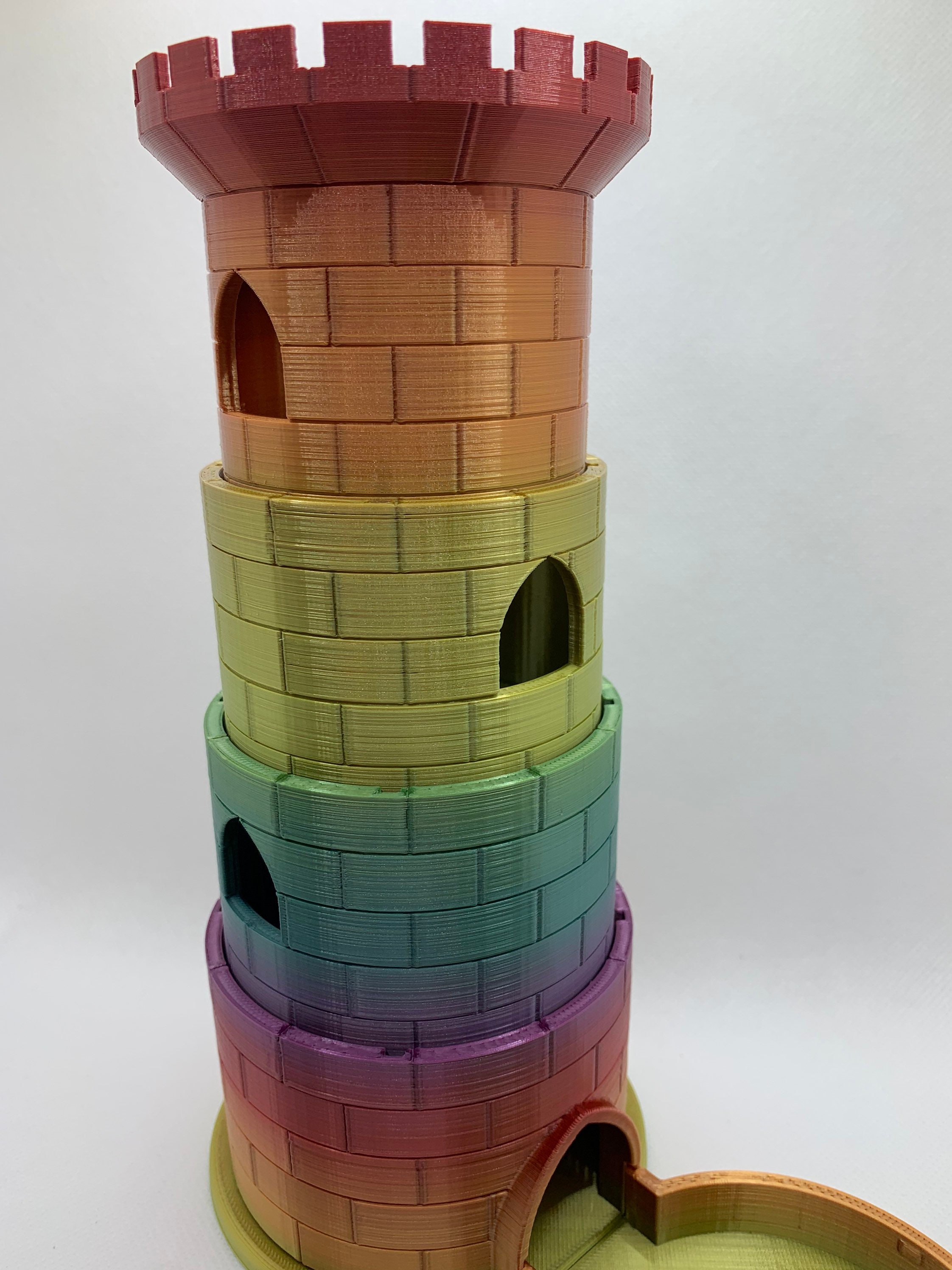Collapsible 3D Printed Castle Dice Tower and Dice Storage - Etsy